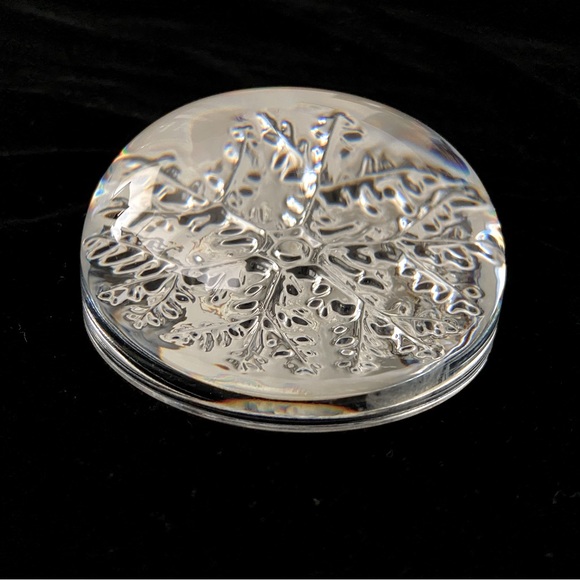 Holiday | Vintage Solid Glass Domed Snowflake Paperweight | Poshmark